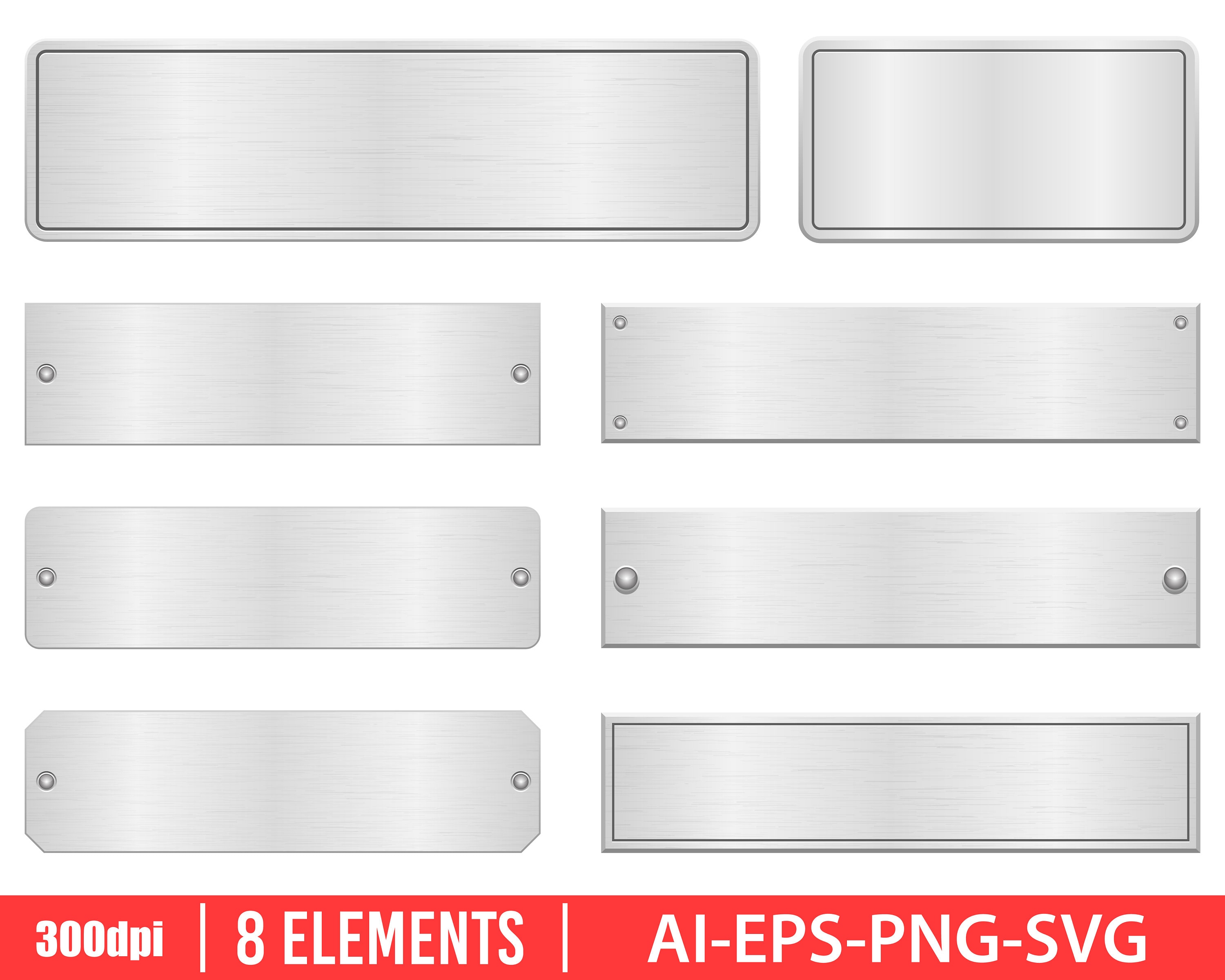 Metallic Door Plate Clipart Vector Design Illustration. - Etsy