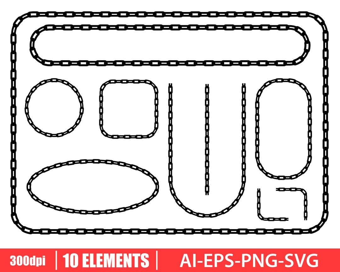 Chain Clipart Vector Design Illustration. Chain Set. Vector Clipart ...