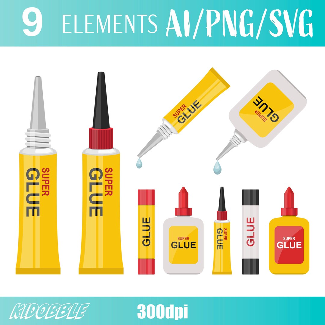 Glue Bottle Clipart | Craft Adhesive Graphics | School Glue Art ...