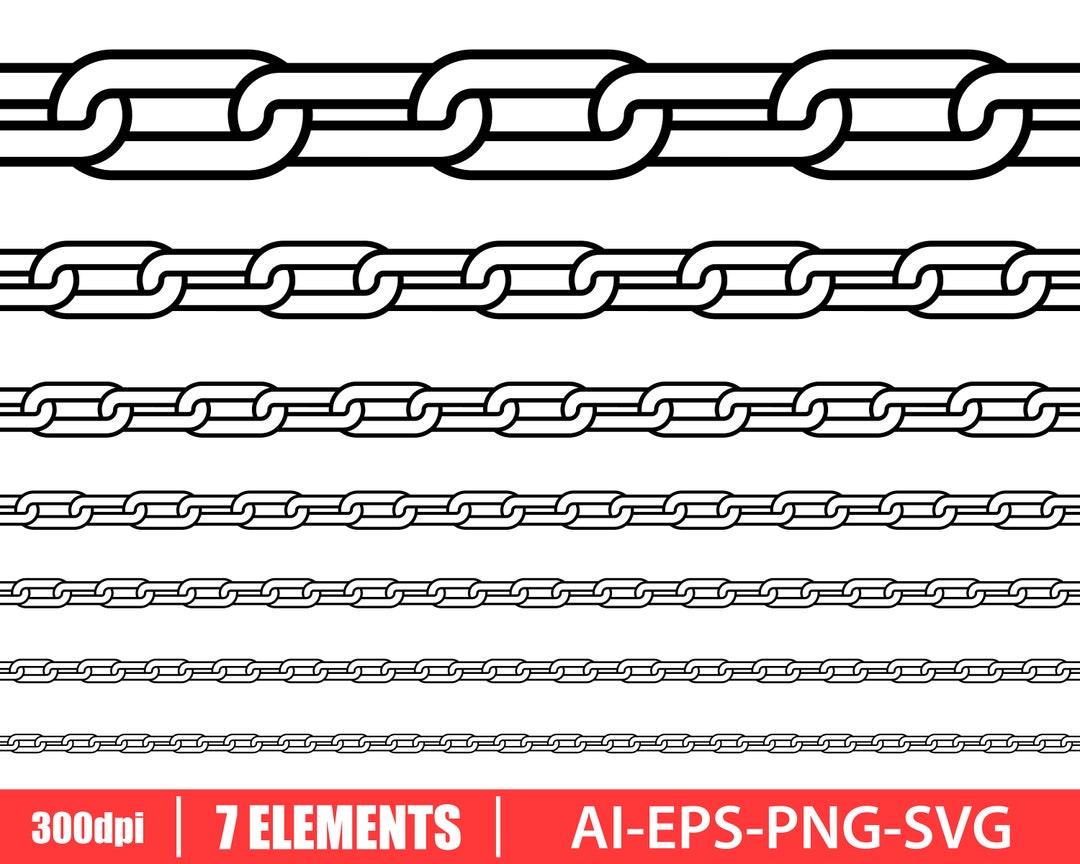 Chain Clipart Vector Design Illustration. Chain Set. Vector Clipart ...