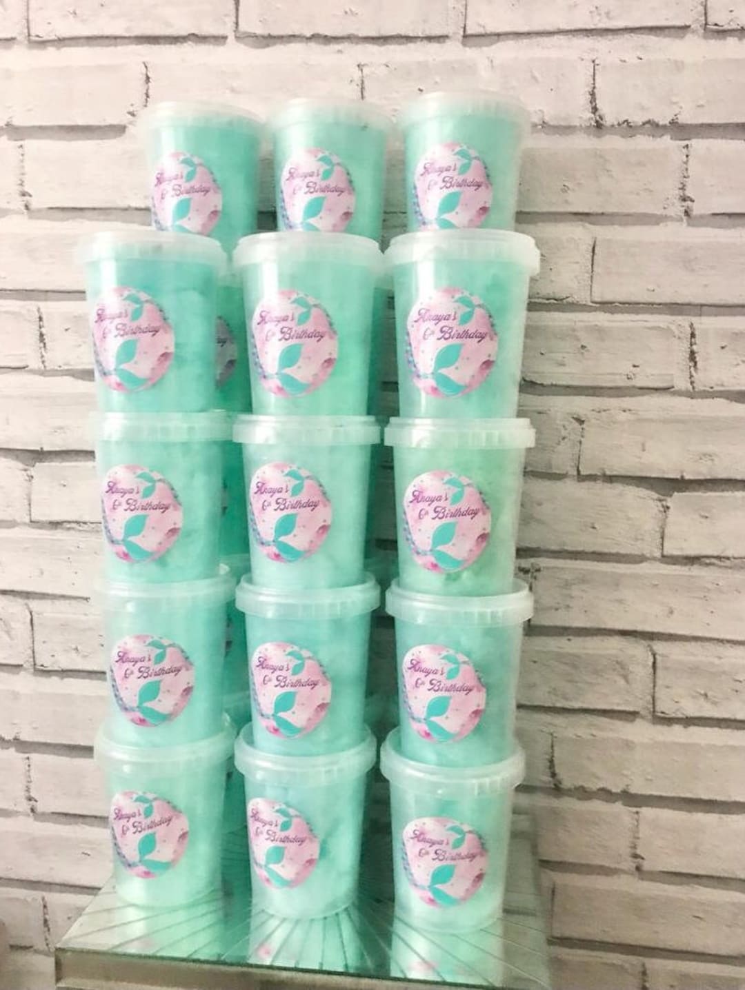 Mini Personalised Candy Floss Tubs Treats - Etsy UK