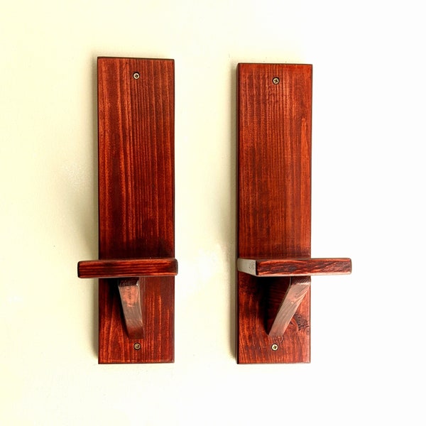Wood Wall Candle Holder - Etsy