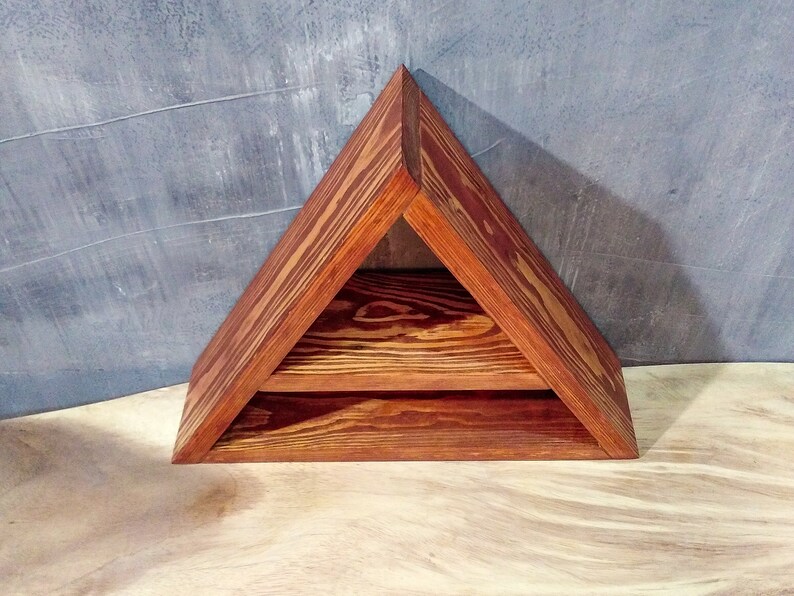 Triangle Shelf / Solid Wood Shelf / Rustic Shelf / Wall Decò / | Etsy