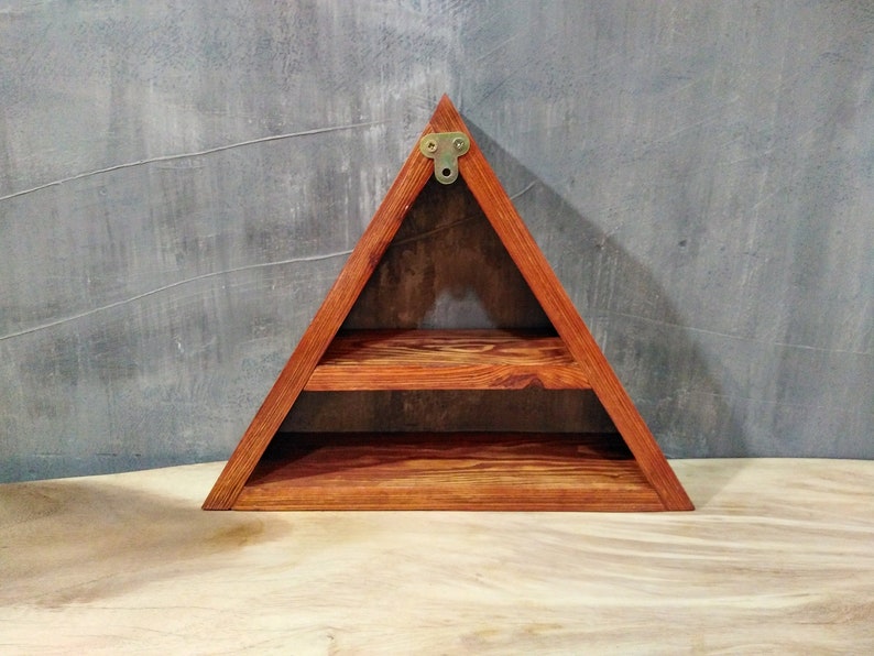 Triangle Shelf / Solid Wood Shelf / Rustic Shelf / Wall Decò / | Etsy