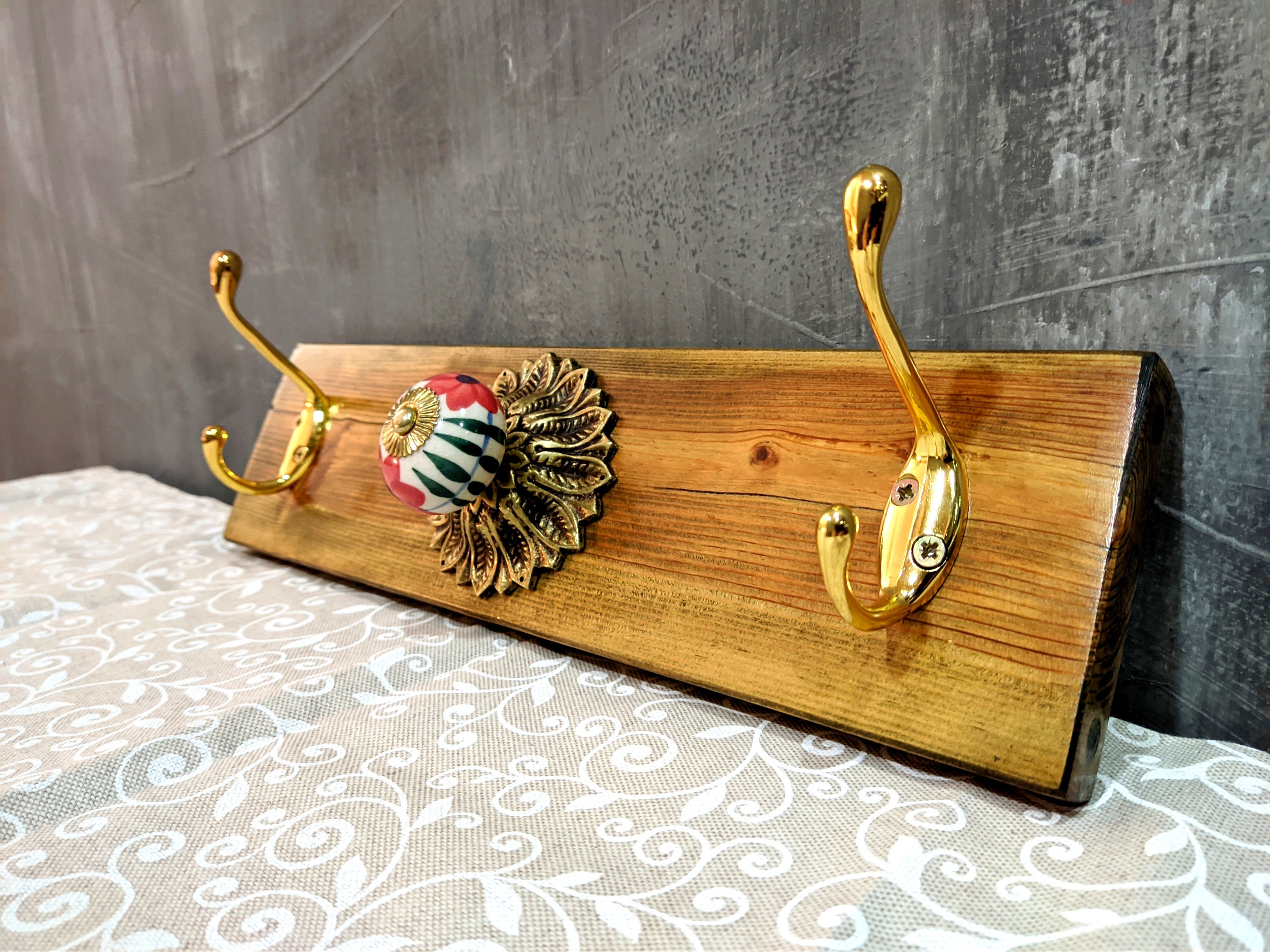 Rustic wooden coat rack Unique wooden wall mounted coat | Etsy