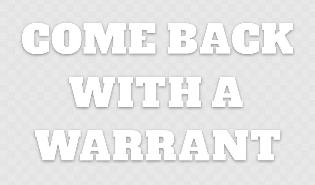 Come Back With A Warrant Transparent Window Transfer - Etsy UK