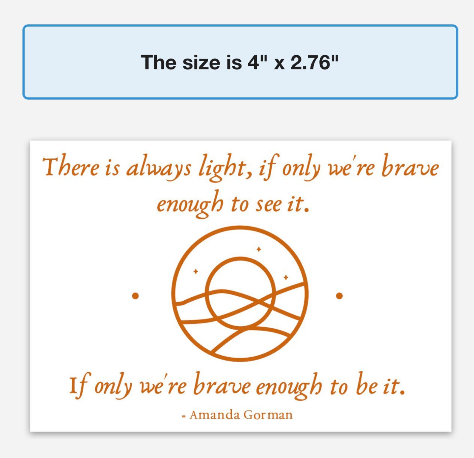 There is Always Light Amanda Gorman Quote Sticker - Etsy