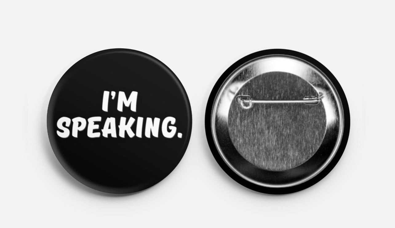 Im Speaking button | Etsy