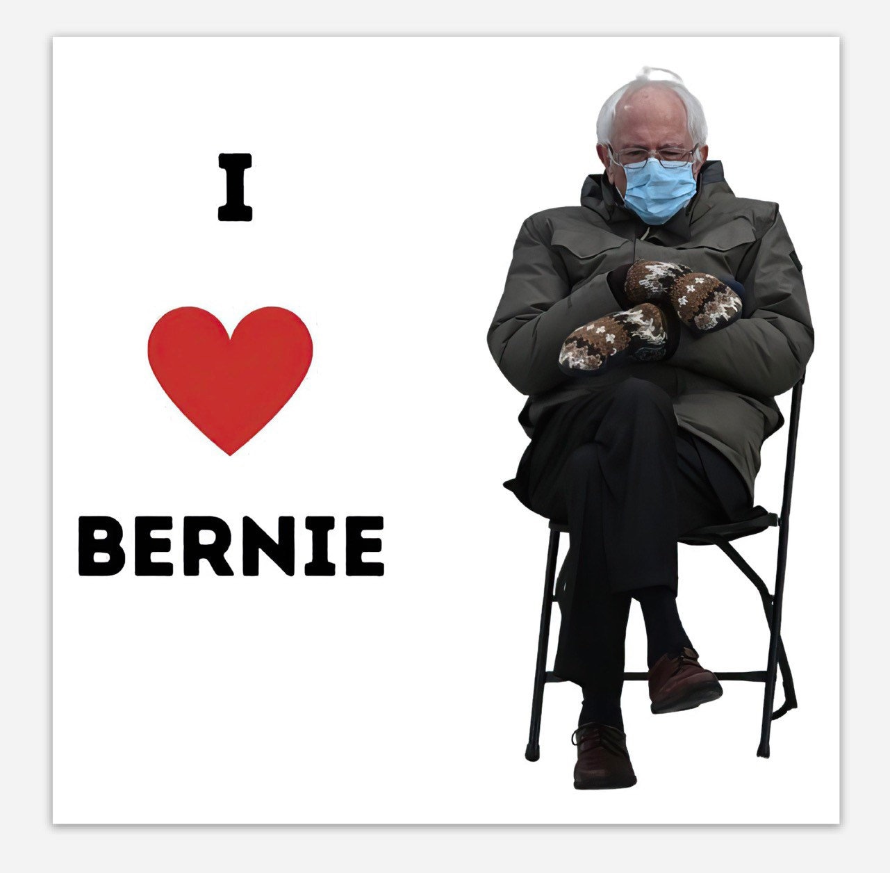 I Love Bernie Sanders Magnet | Etsy