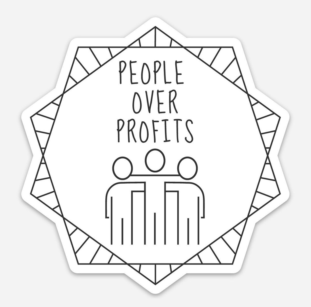 People Over Profits Vinyl Sticker - Etsy