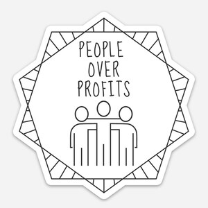 People Over Profits Vinyl Sticker - Etsy