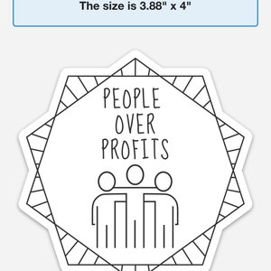 People Over Profits Vinyl Sticker - Etsy