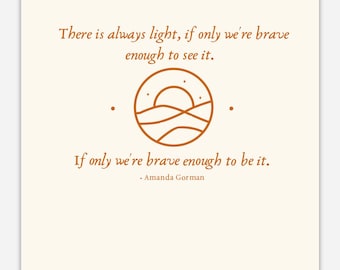 There is Always Light Amanda Gorman Quote Sticker - Etsy