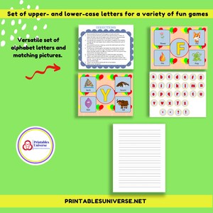 Printable Beginning Sounds Picture-matching Game, Preschool ...