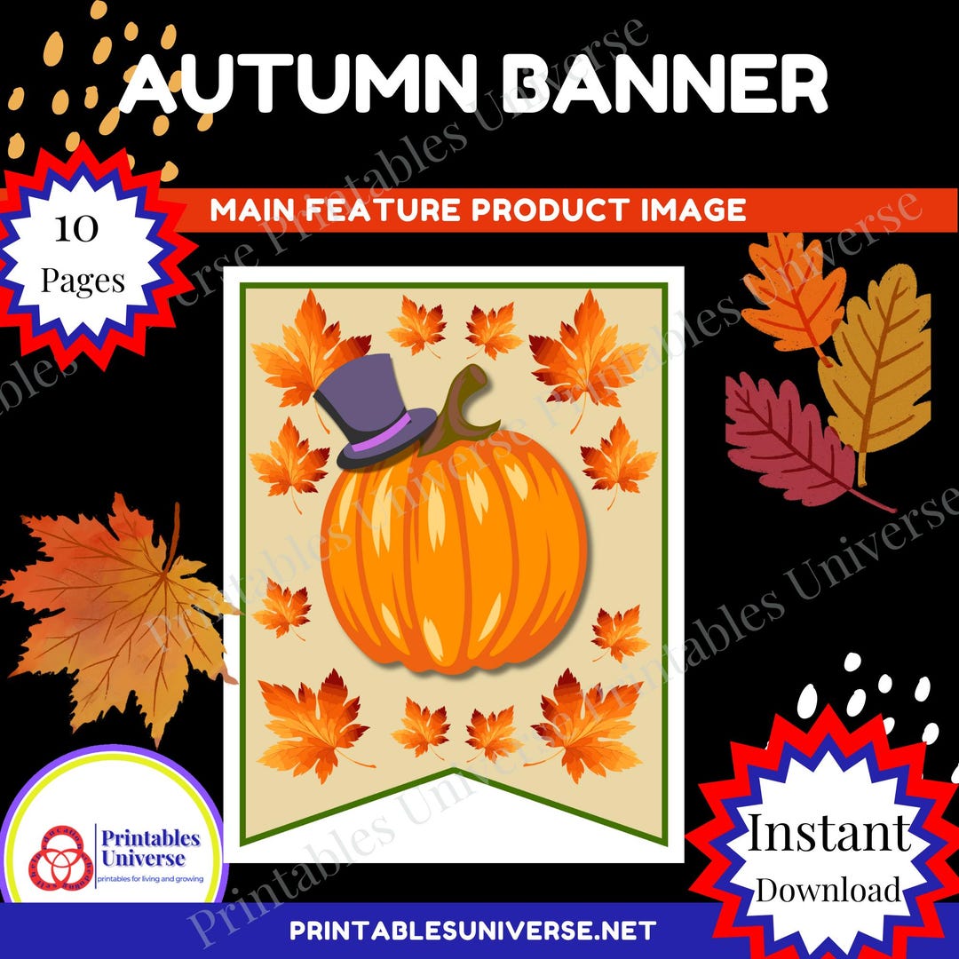 Grateful Autumn Banner for Fun Fall Decor. Each Letter of Grateful on ...