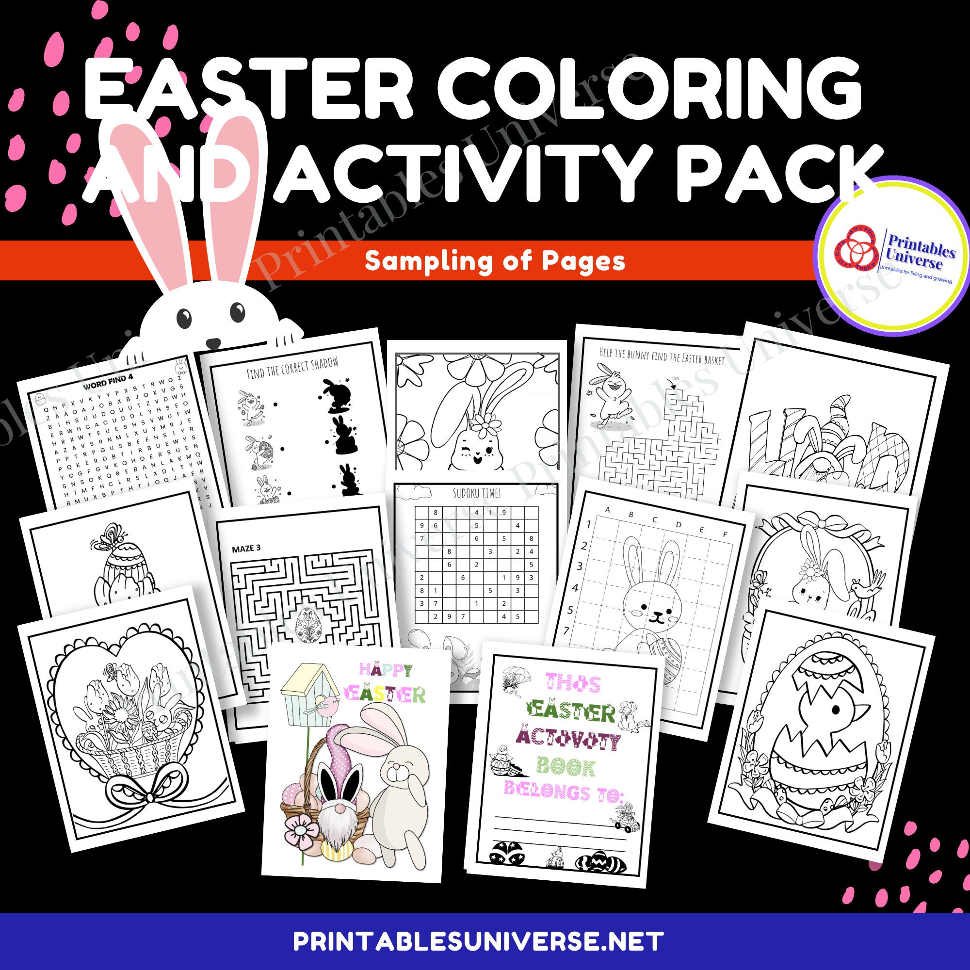 Easter Coloring and Activity Book for Kids Ages 4 to 9 With Detailed ...