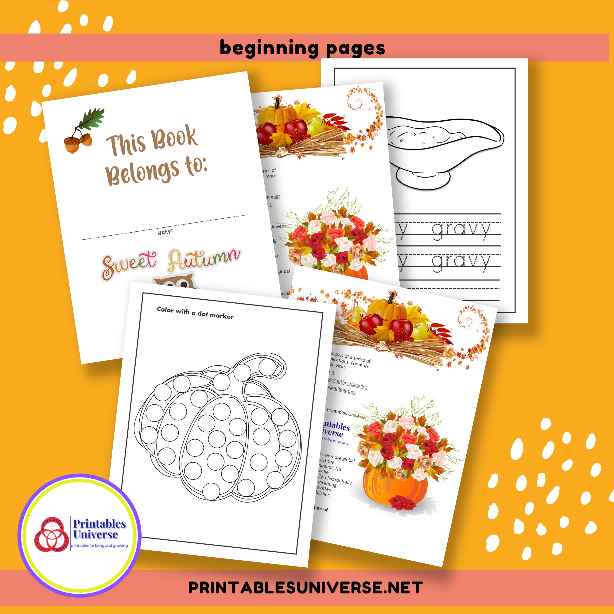 Thanksgiving Coloring and Activities/for Kids Ages 4-8/variety - Etsy