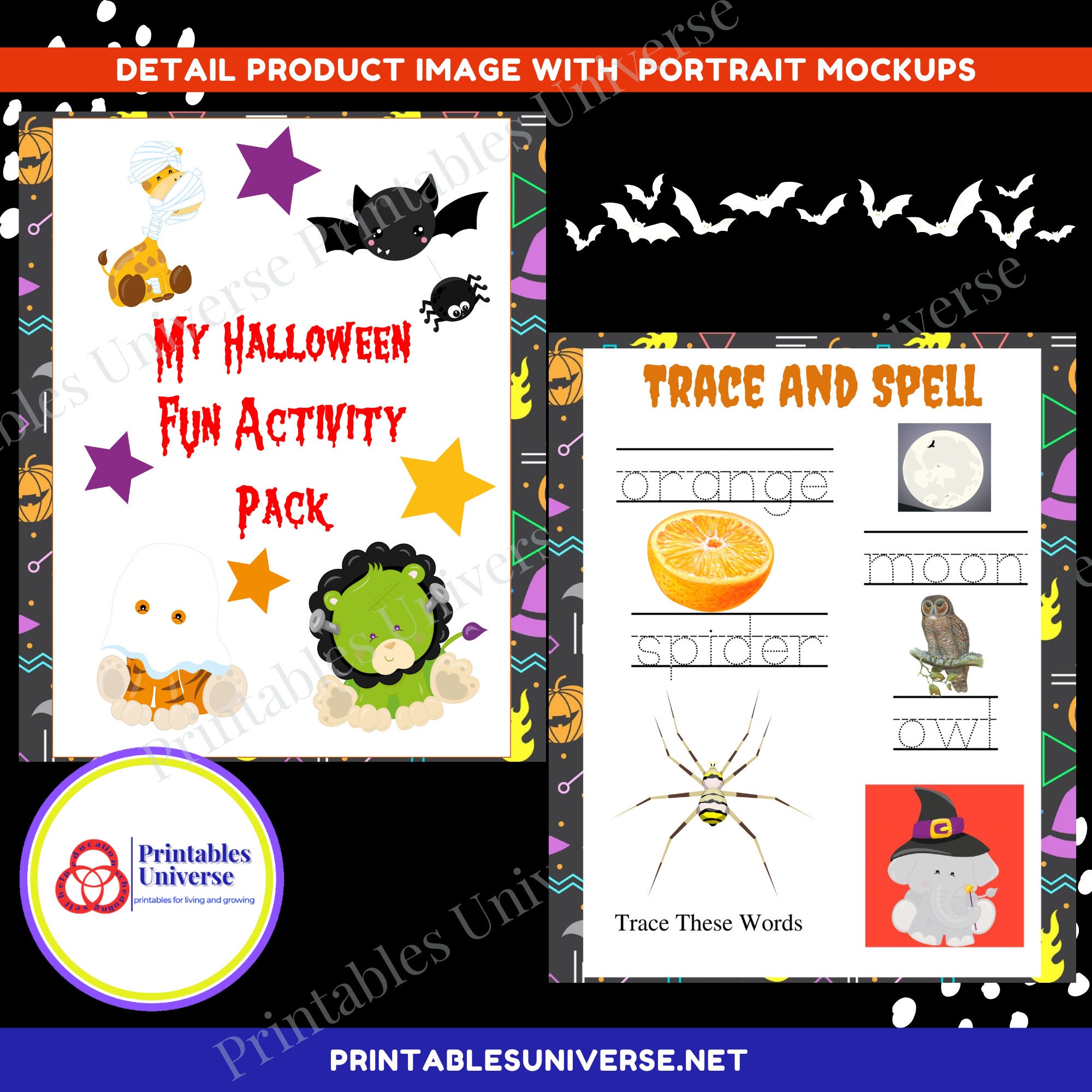 Kids Halloween Fun Pack, 15 Pages of Fun Activities for Children Ages 4 ...