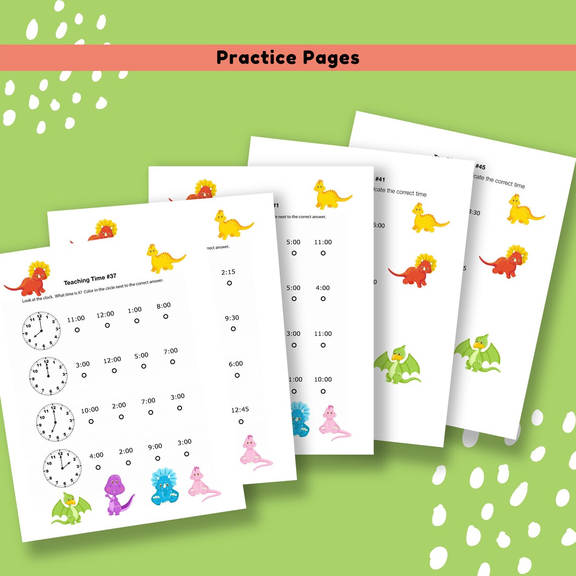 Telling Time Using Analog Clock Face: Printable Instructional - Etsy