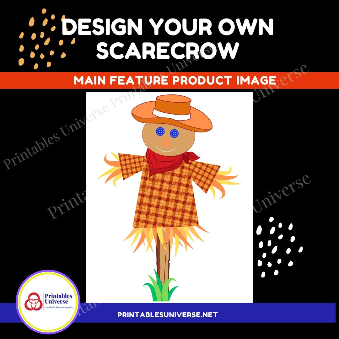 Halloween Design Your Own Scarecrow - Cut and Paste Activity for Kids ...