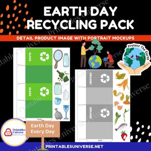 Earth Day Recycling Sorting Activity | Printable Kids Educational Craft ...