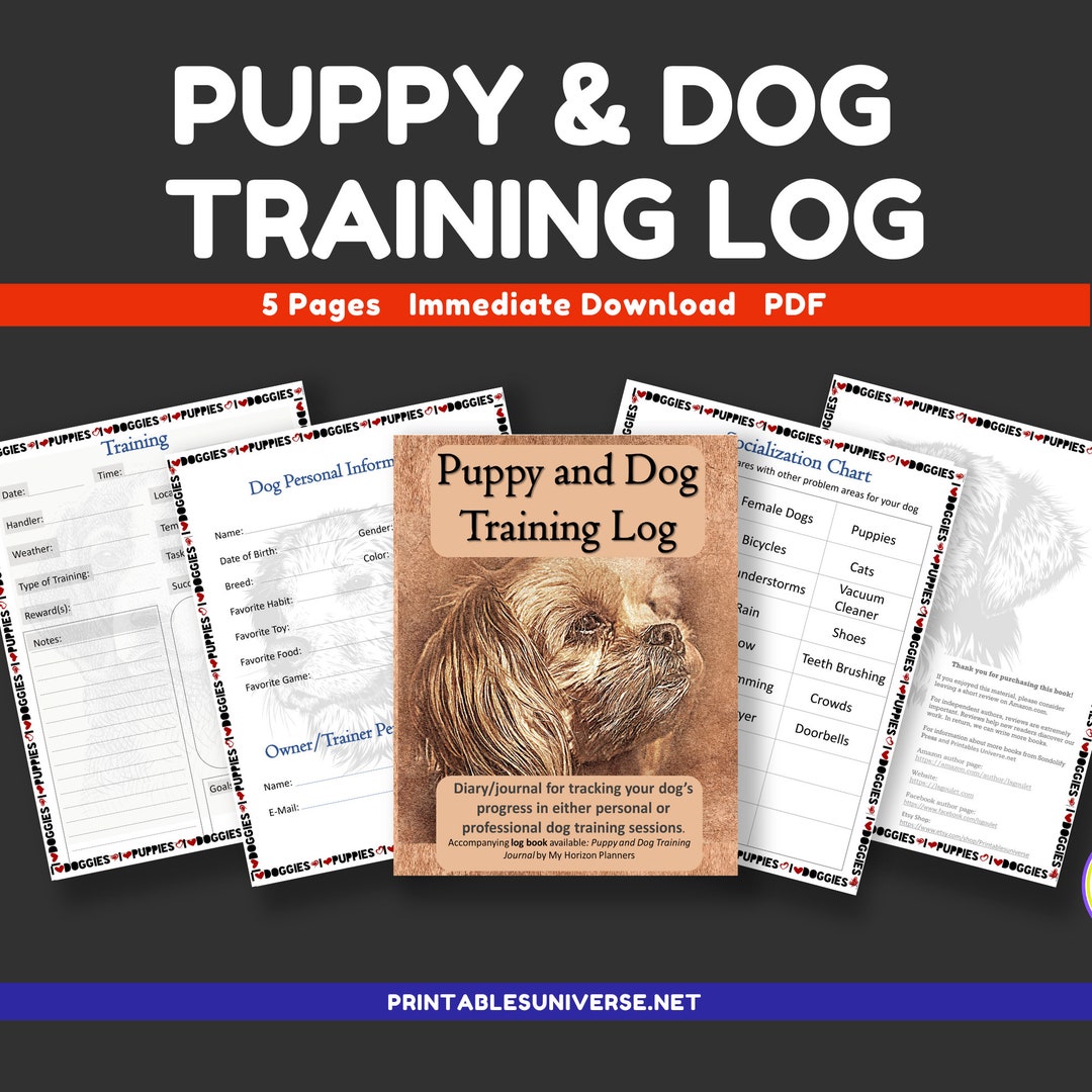 A Puppy and Dog Training Log Book for the Professional or Hobbyist ...