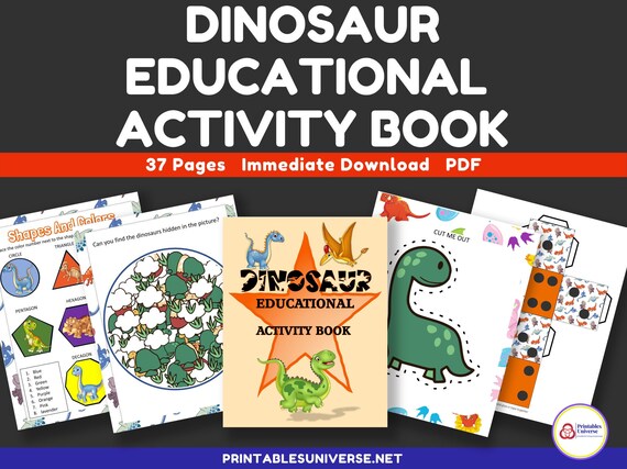Educational Dinosaur-themed Busy Book Activity Book - Etsy