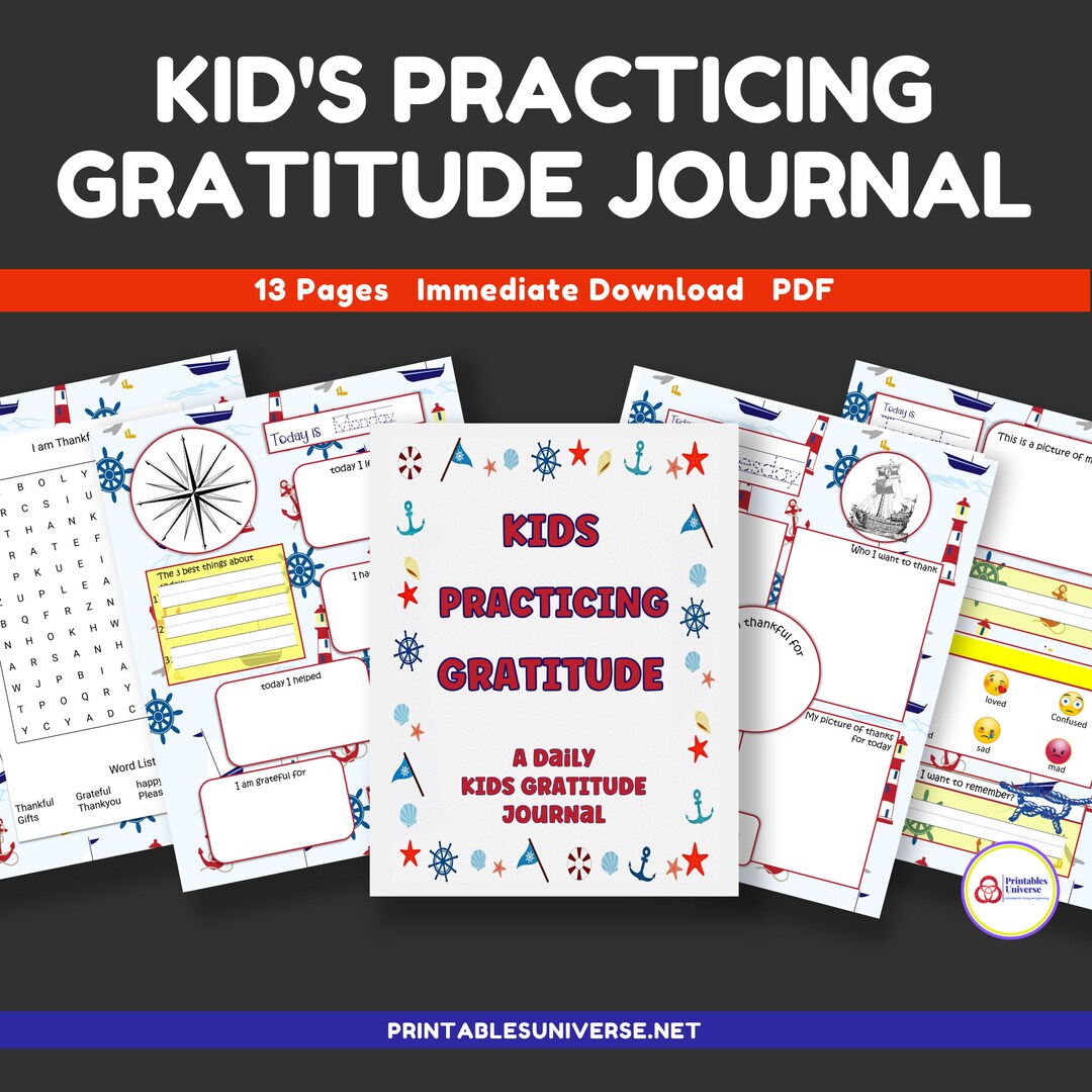 KIDS PRACTICING GRATITUDE – A Daily Kid's Gratitude Journal – A 12-week ...