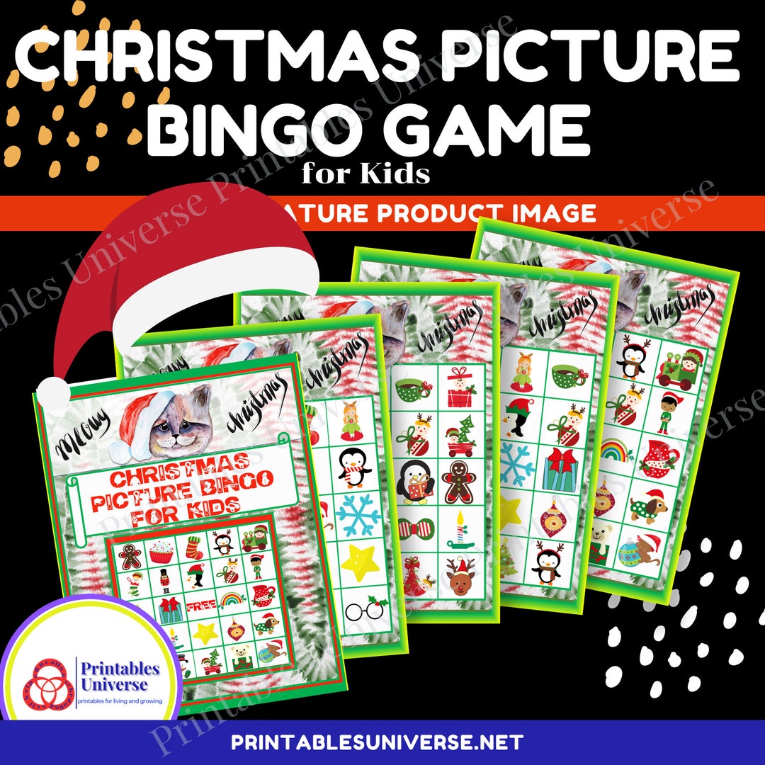Christmas Picture Bingo Game for Kids, Games for Non-readers ...