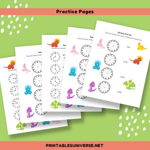 Telling Time Using Analog Clock Face: Printable Instructional Workbook ...