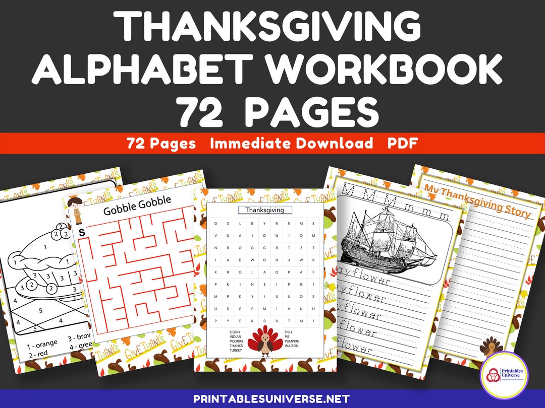 Preschool & Kindergarten Alphabet Workbook A-Z Printable - Etsy