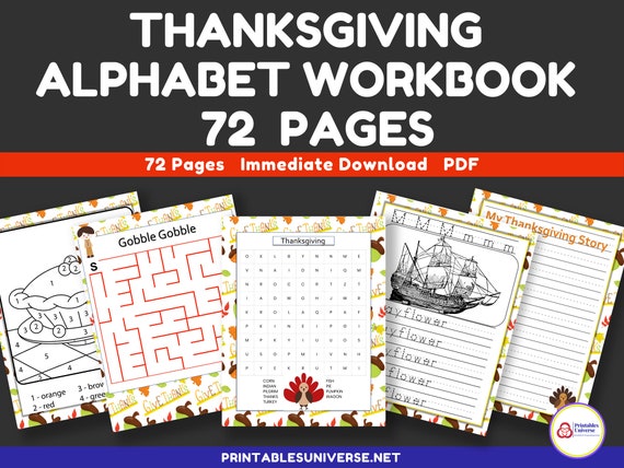 Preschool & Kindergarten Alphabet Workbook A-Z Printable - Etsy