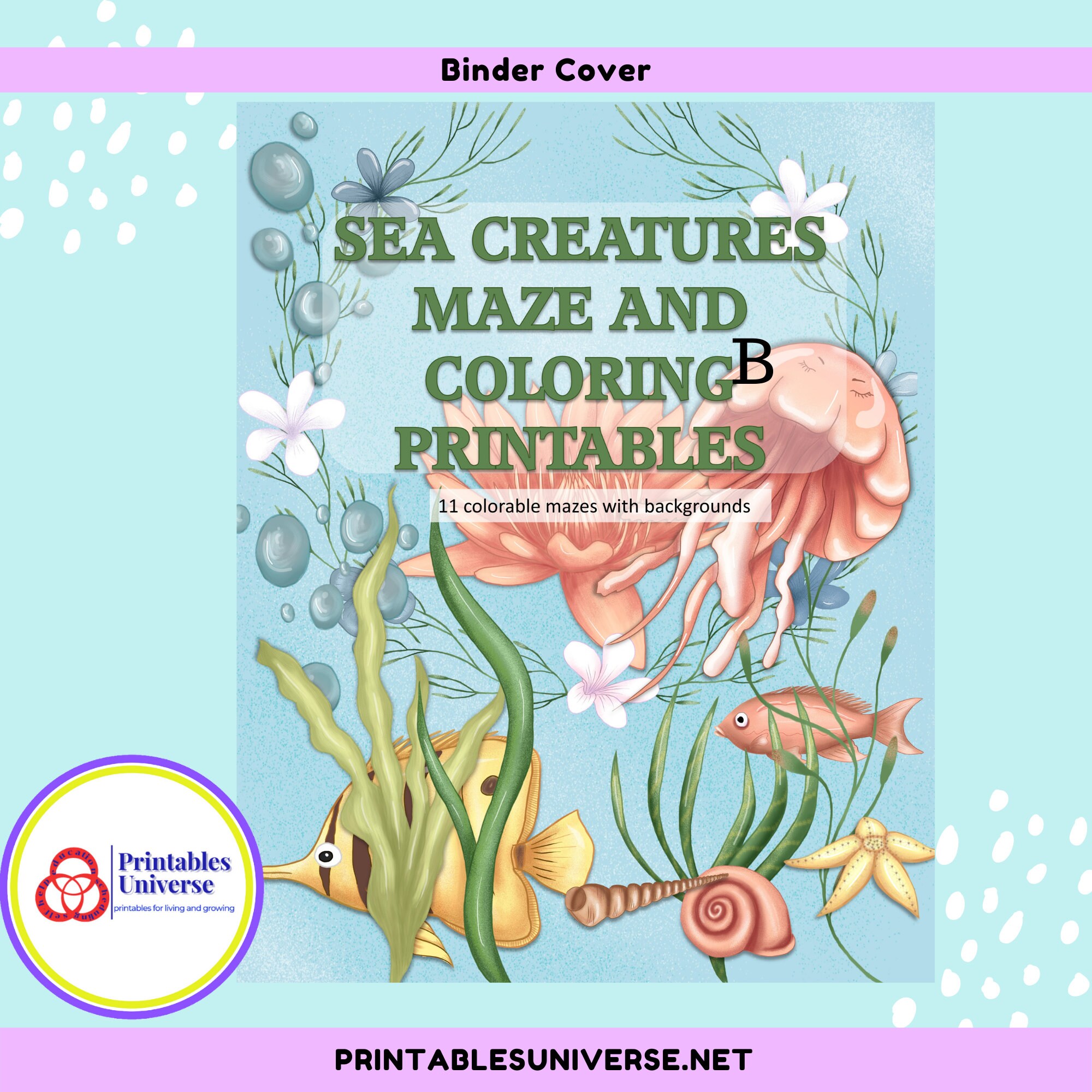 Sea Creatures Maze and Activity Printables Shape mazes and - Etsy España