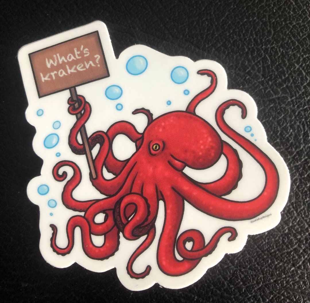 Red Octopus Sticker - Etsy