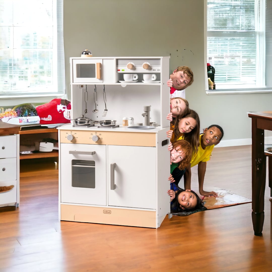 Kids Kitchen Play Set, Pretend Play Kitchen With 2 Bakery & Fast Food ...