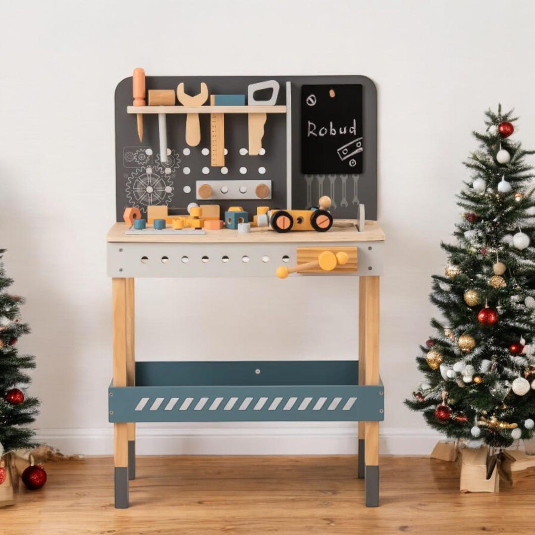 Tool Kids Workbench, Kids Learning Toys for 1 & 2 Years Old, Wood ...