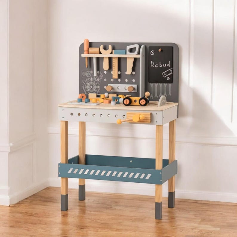 Tool Kids Workbench, Kids Learning Toys for 1 & 2 Years Old, Wood ...