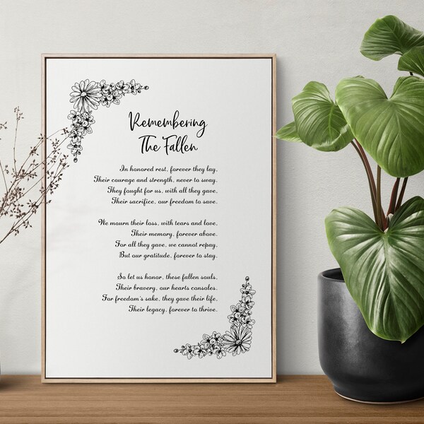 Fallen Soldier Memorial - Etsy