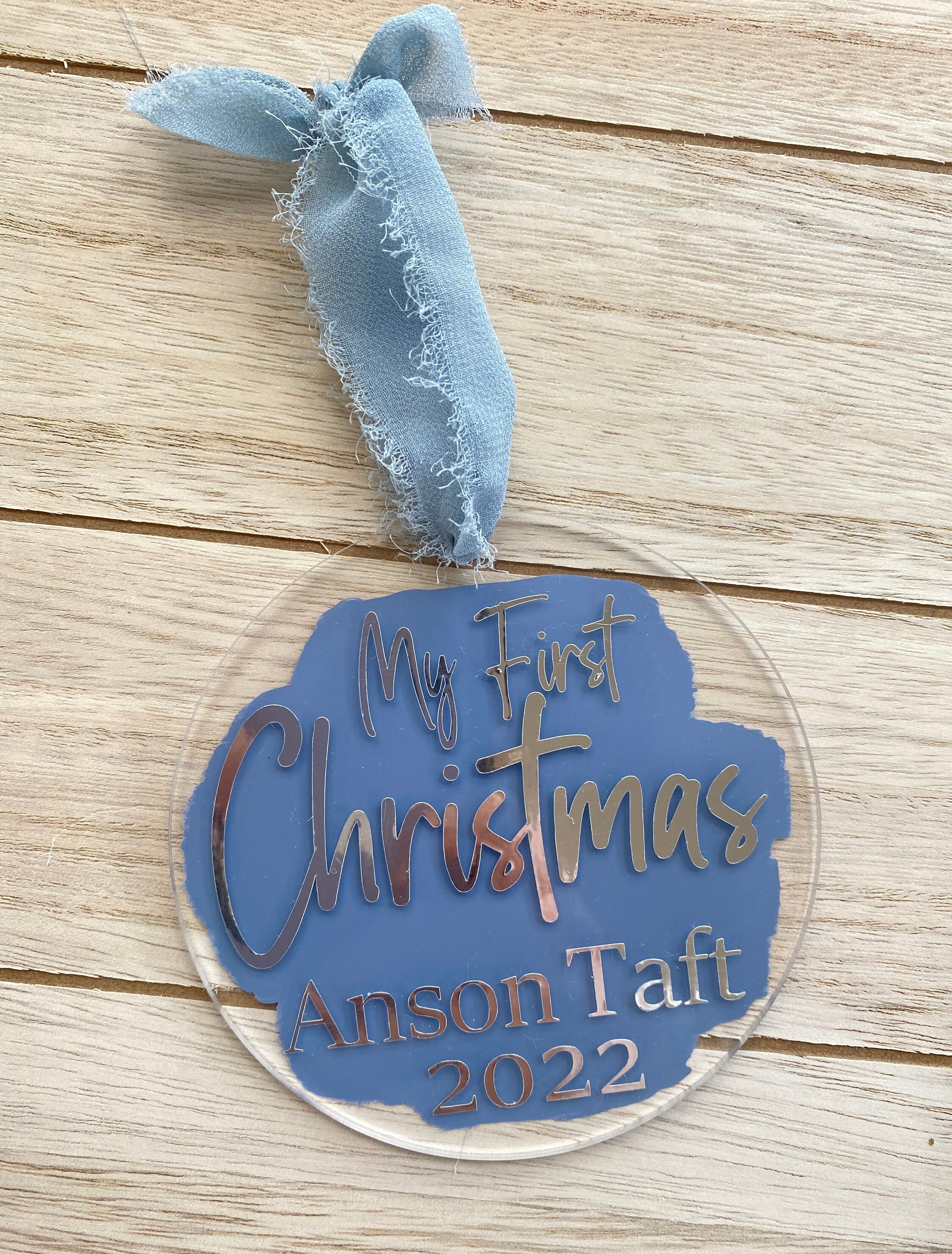 Painted Acrylic Christmas Ornament Personalized Acrylic - Etsy