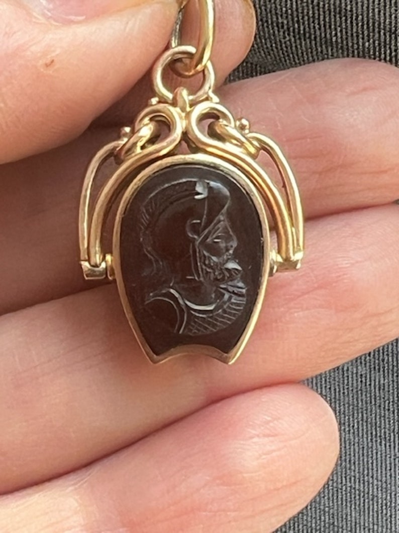 Antique Victorian Austro Hungarian 14k Gold Jasper & Carnelian Carved ...