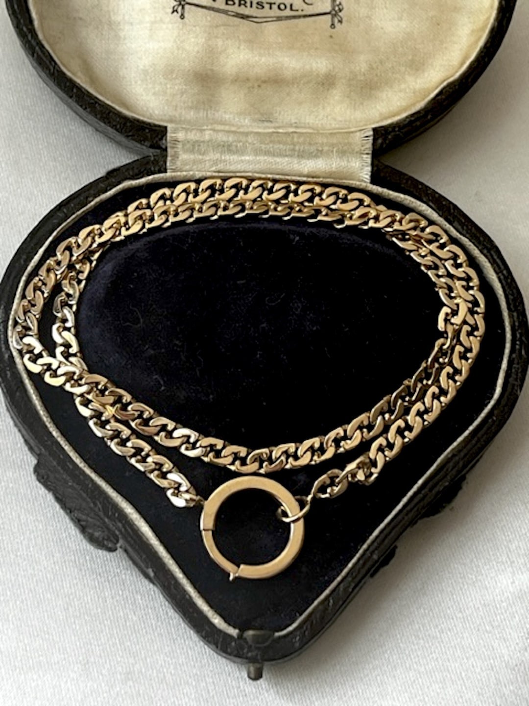 Antique 14k Gold Watch Chain Necklace - Etsy