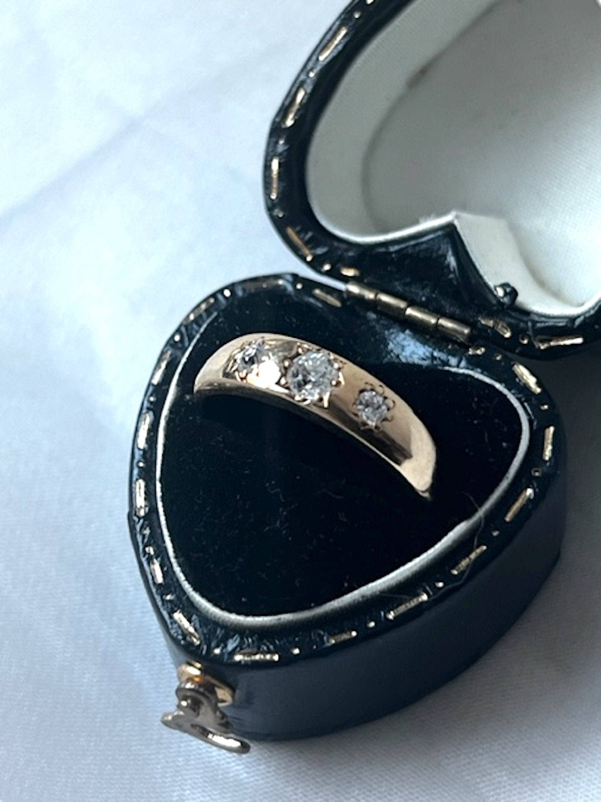 Antique 18k Gold & Diamonds Gipsy Ring - Etsy