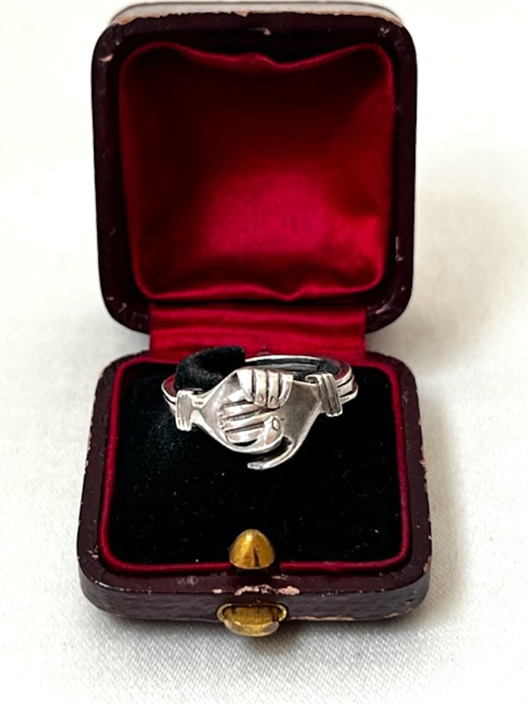 Antique Sterling Silver Fede Hands Lovers Ring - Etsy