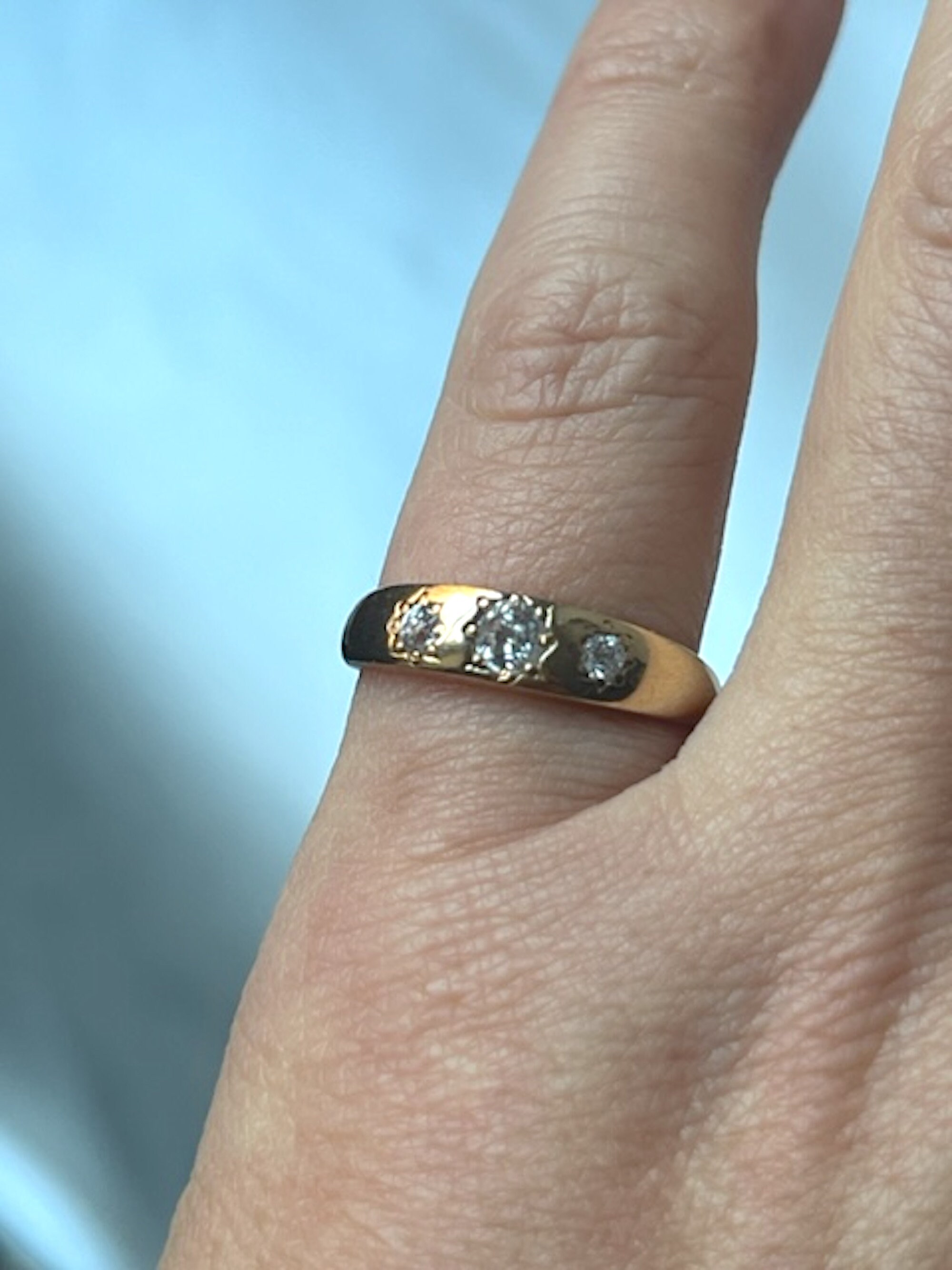 Antique 18k Gold & Diamonds Gipsy Ring - Etsy