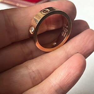 Vintage Cartier Love Ring in 18k Gold & Diamonds - Etsy