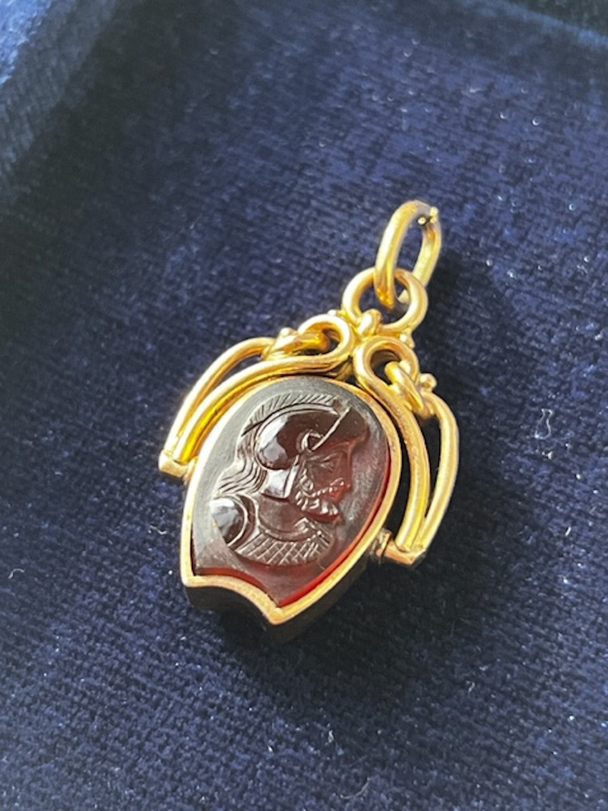 Antique Victorian Austro Hungarian 14k Gold Jasper & Carnelian Carved ...