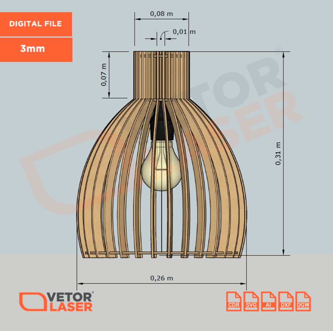 Laser Cut Ceiling Lights Project Template File SVG DXF | Etsy