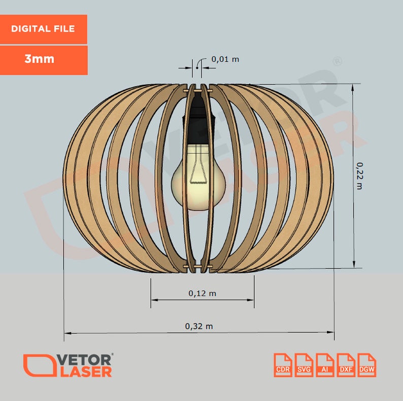 Laser Cut Ceiling Lights Project Template File SVG DXF CVLP01 - Etsy