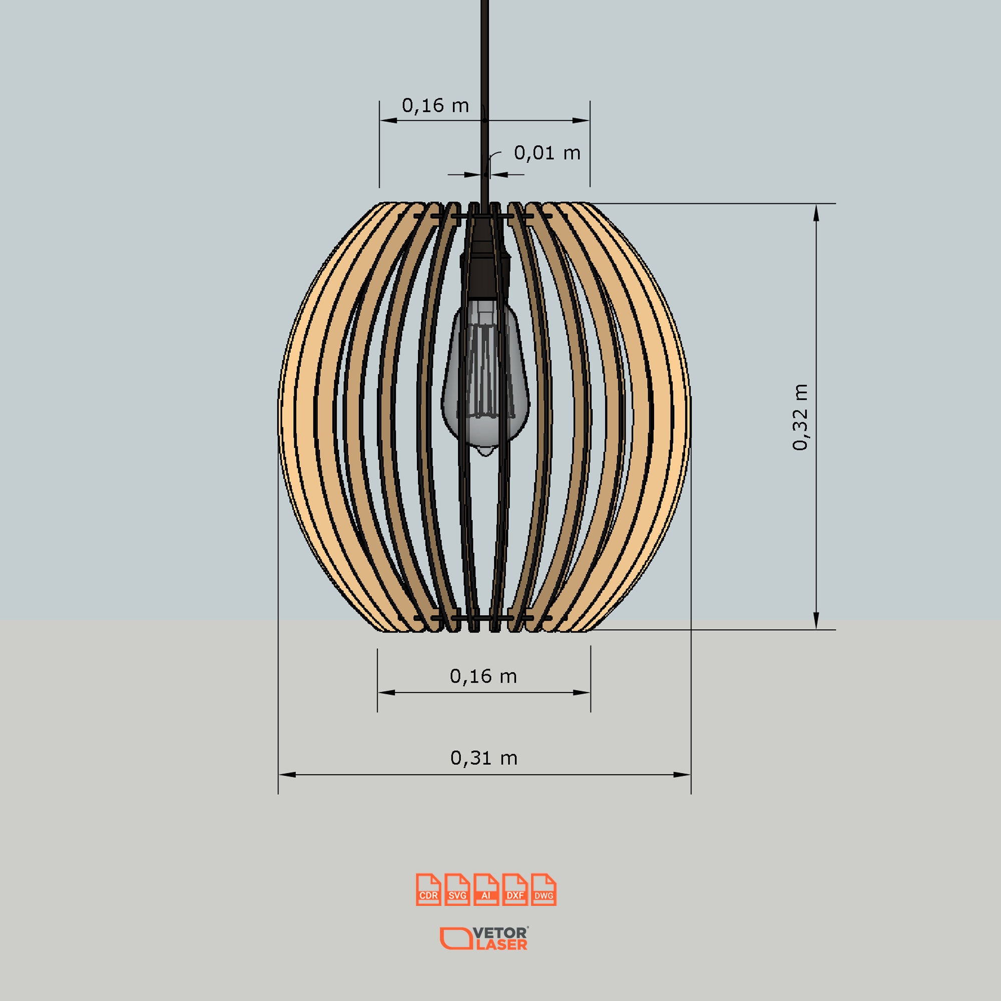 Laser Cut File Ceiling Lamp DXF and SVG Files CVLP03 - Etsy