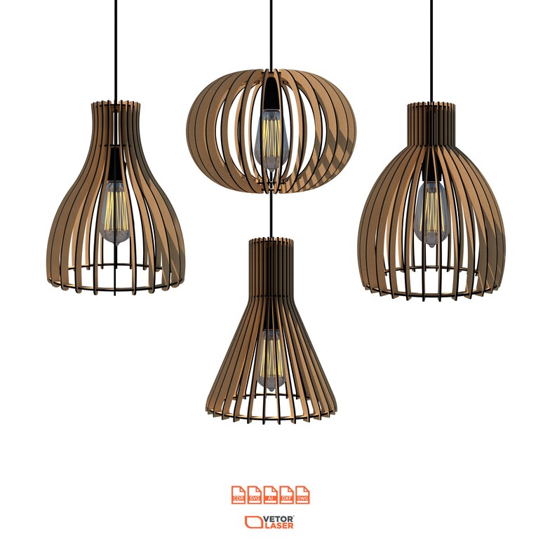 Laser Cut Ceiling Lights Project Template File SVG DXF CVLP01 - Etsy
